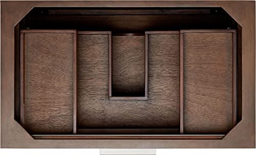 Signature Hardware 953494-36-UM-8 Hytes 37" Free Standing Single Vanity Set with Mahogany Cabinet, Vanity Top, and Oval Undermount Vitreous China Sink - 8" Faucet Holes