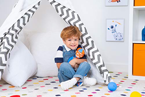 Blippi Bendable Plush Doll, 16” Tall Featuring SFX - Squeeze The Belly to Hear Classic catchphrases - Fun, Educational Toys for Babies, Toddlers, and Young Kids