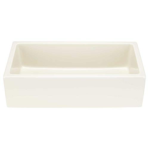 Signature Hardware 933888-36 Mitzy 36" Single Basin Fireclay Reversible Farmhouse Sink with Smooth Apron
