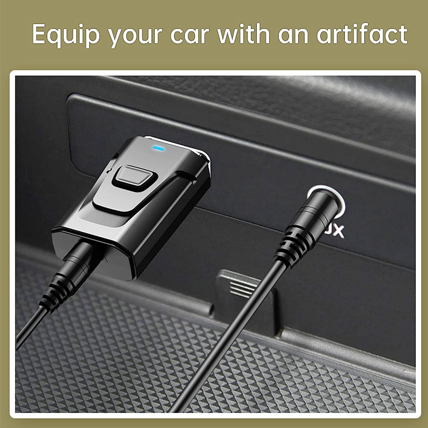 SHANFEILU USB BT 5.0 Adapter 4-in-1 Wireless Stereo Audio Transmitter Receiver Adapter with 3.5mm AUX for Car Aux PC TV Speaker Home Audio System