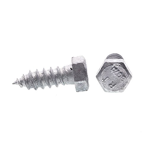 Prime-Line 9056731 Hex Lag Screws, 1/2 inch X 1-1/2 inch, A307 Grade A Hot Dip Galvanized Steel, (10-pack)