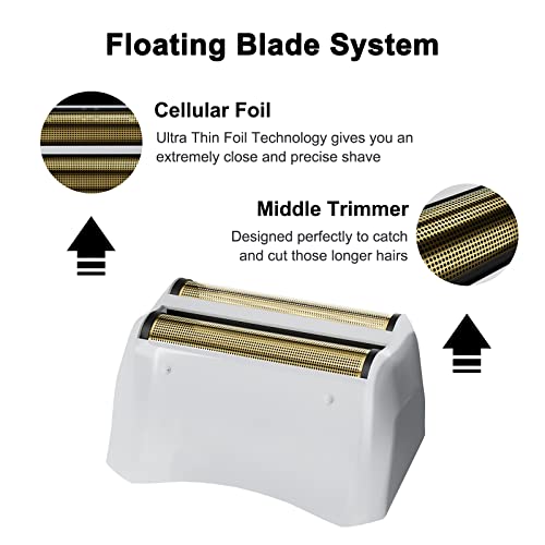 for Andis Foil Shaver Replacement Foil Compatible with Andis 17155, 17150 Replacement Foil and Blades (Golden Foil and Cutters)