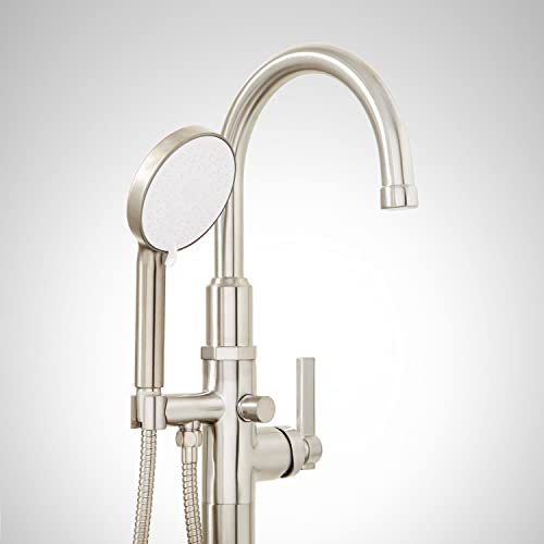 Signature Hardware 948657-LV Greyfield Floor Mounted Tub Filler Faucet - Includes Hand Shower