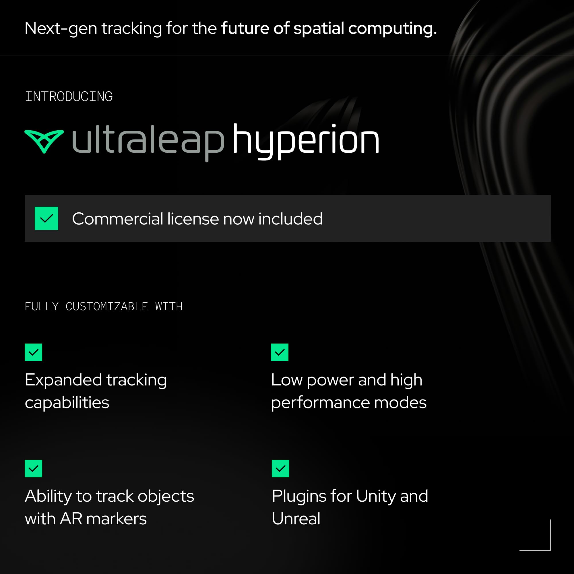 Leap Motion Controller 2 (2nd Gen, 2023) now powered by Ultraleap Hyperion - infrared camera with computer vision capabilities and a hand tracking accessory for PC, Mac & AR/VR Headsets