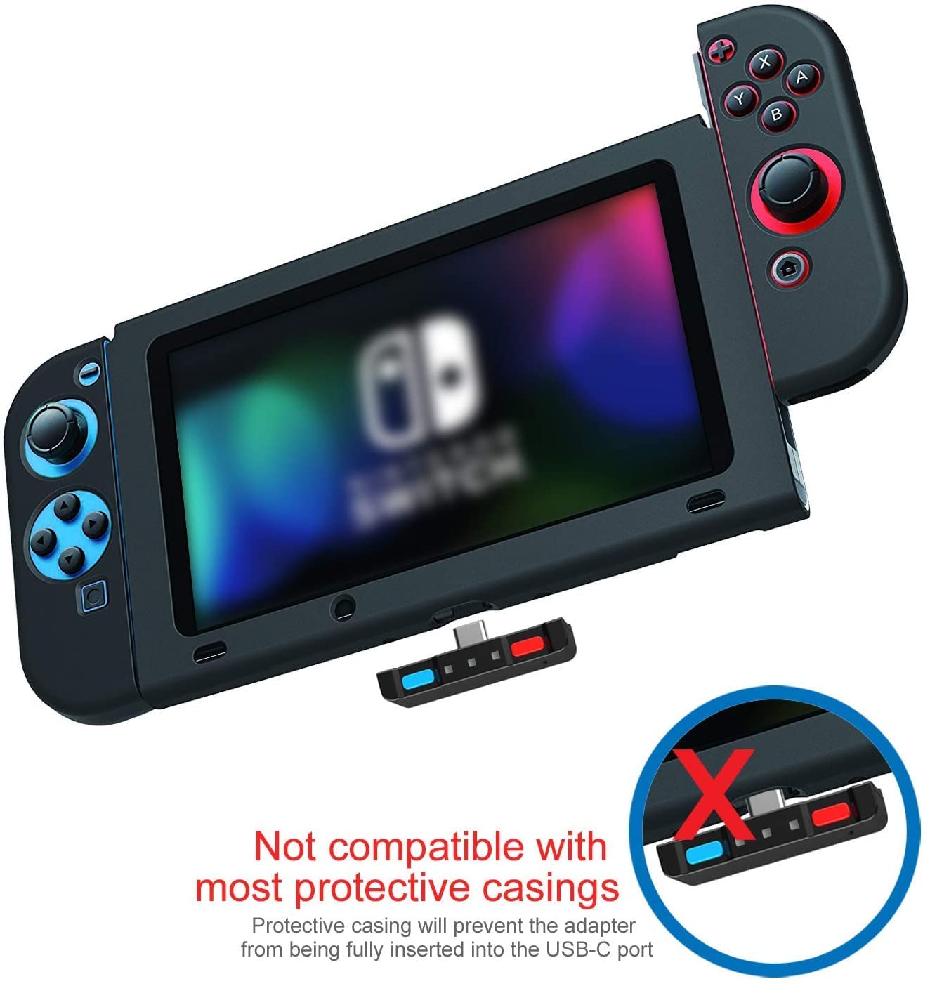HomeSpot Bluetooth 5.0 Audio Transmitter Adapter with USB C APTX Low Latency for Nintendo Switch Compatible with AirPods PS5 Bose Sony BT Headphones The Legend of Zelda Theme Azure Blue & Ultra Violet