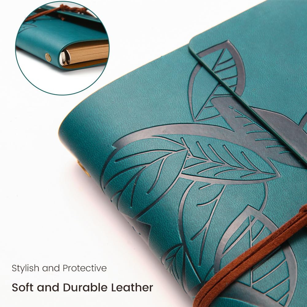 BEYONG Leather Journal Notebook, Daily Diary Gifts for Women Men (Brown, 5"x7.2")