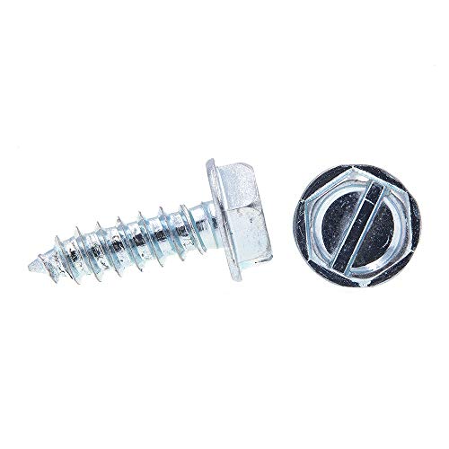 Prime-Line 9025058 Sheet Metal Screws, Self-Tapping, Hex Washer Head, Slotted Drive, #7 X 1/2 in, Zinc Plated Steel, (50-pack)