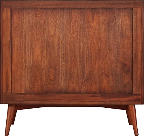 Signature Hardware 953364-36-RUMB-8 Novak 36" Free Standing Single Vanity Set with Mahogany Cabinet, Vanity Top and Rectangular Undermount Vitreous China Sink - 8" Faucet Holes