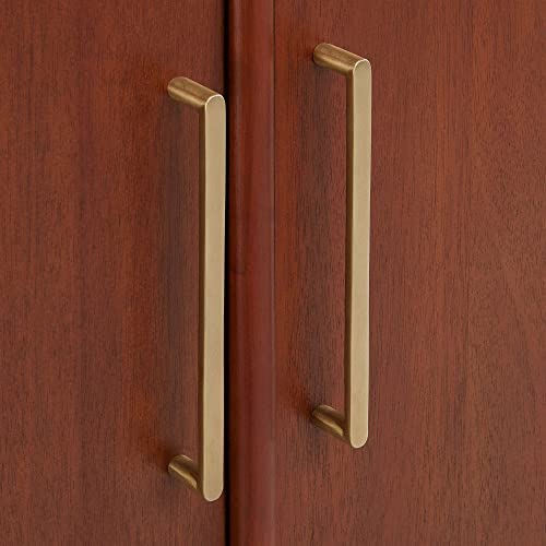 Signature Hardware 953364-36-RUMB-8 Novak 36" Free Standing Single Vanity Set with Mahogany Cabinet, Vanity Top and Rectangular Undermount Vitreous China Sink - 8" Faucet Holes