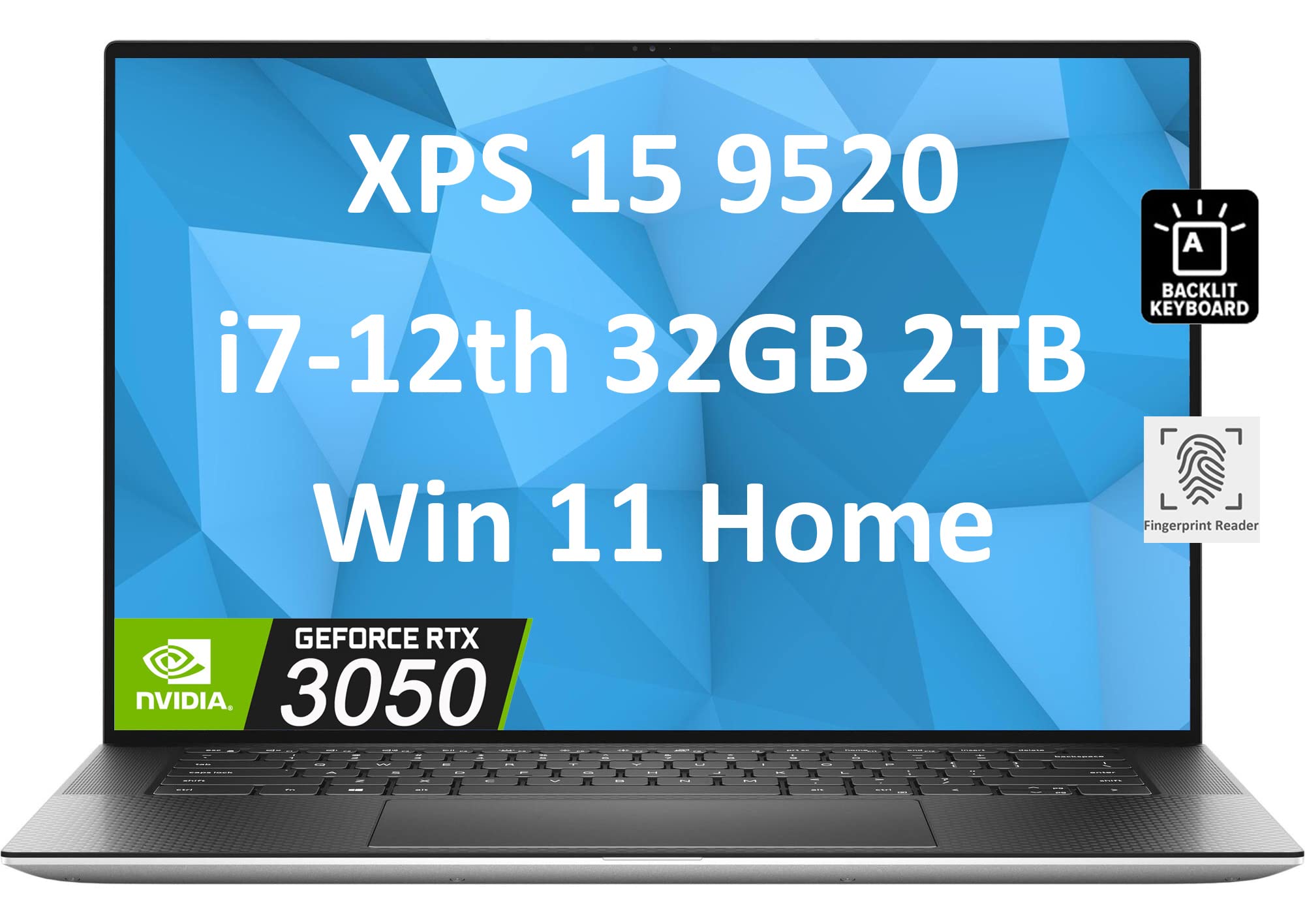Dell XPS 15 9520 15.6" FHD+ (Intel 12th Gen 14-Core i7-12700H (Beat i9-11980HK), 32GB DDR5 RAM, 2TB PCIe SSD, RTX 3050) Business Laptop, Backlit, Fingerprint, Thunderbolt 4, Webcam, Win 11 Home