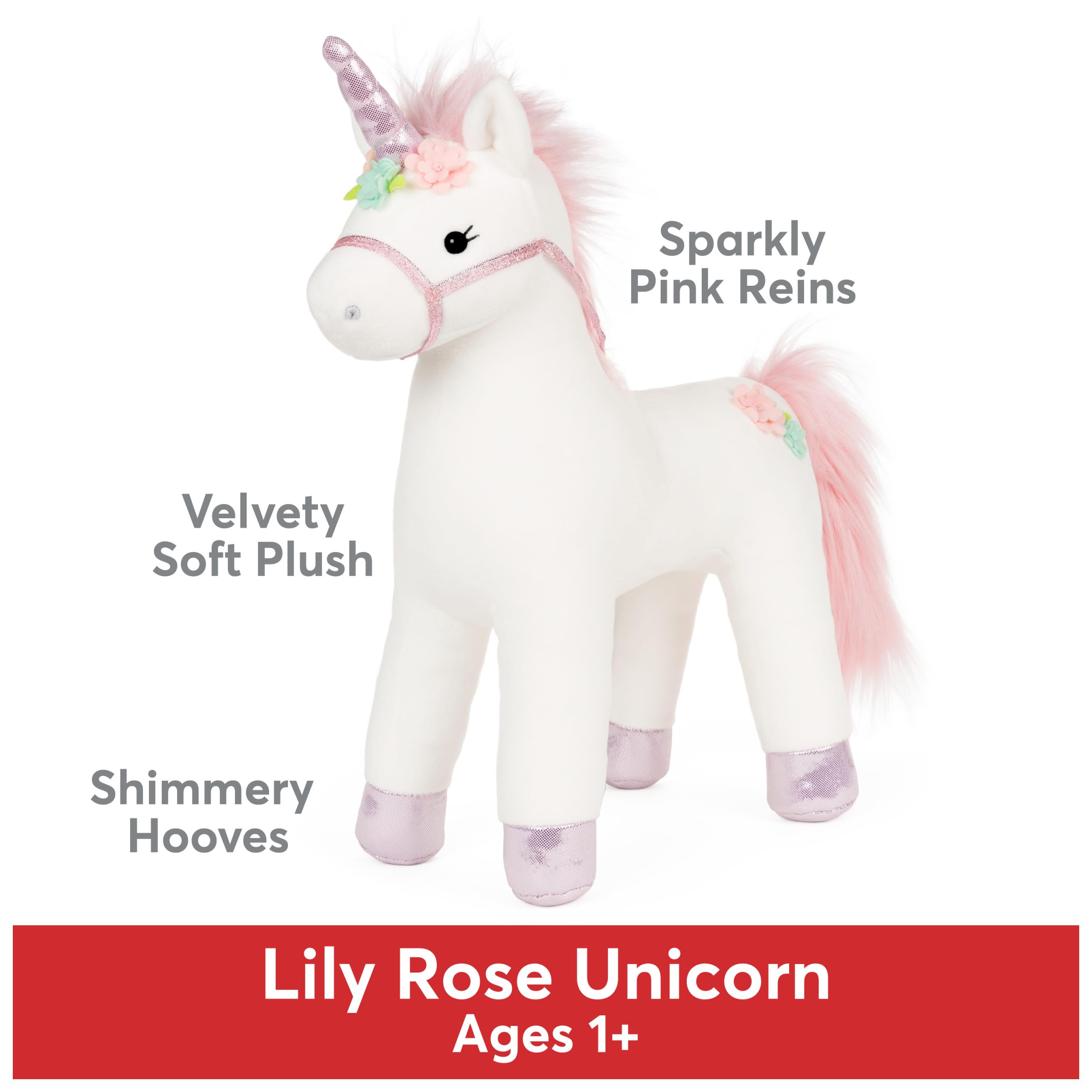 GUND Lily Rose Unicorn Stuffed Animal Plush Toy for Ages 1 and Up, White, 15β