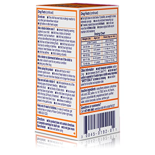 Children's Motrin Oral Suspension, Pain Relief, Ibuprofen, Berry Flavored, 1 Oz (Pack of 6)