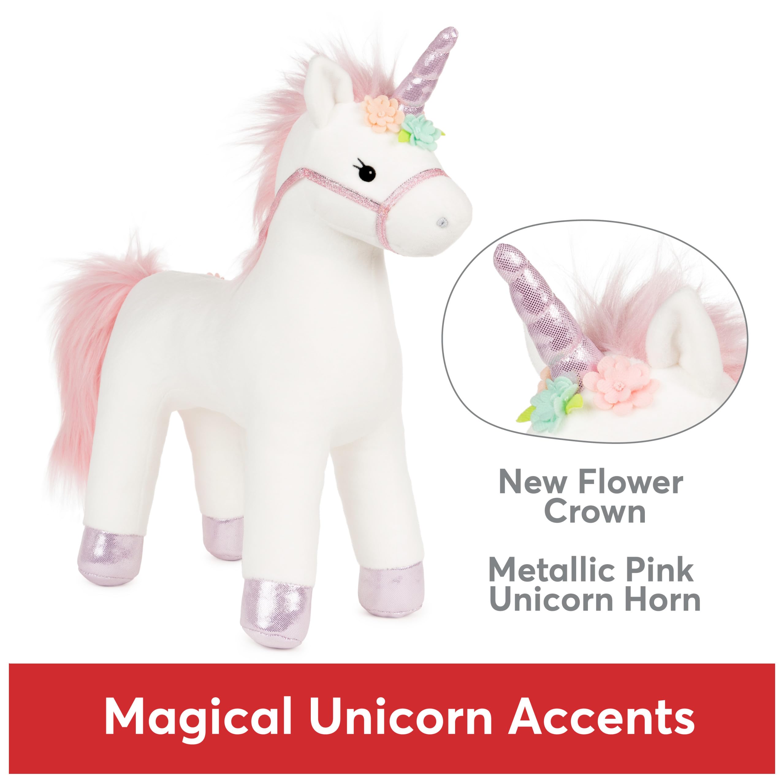 GUND Lily Rose Unicorn Stuffed Animal Plush Toy for Ages 1 and Up, White, 15β