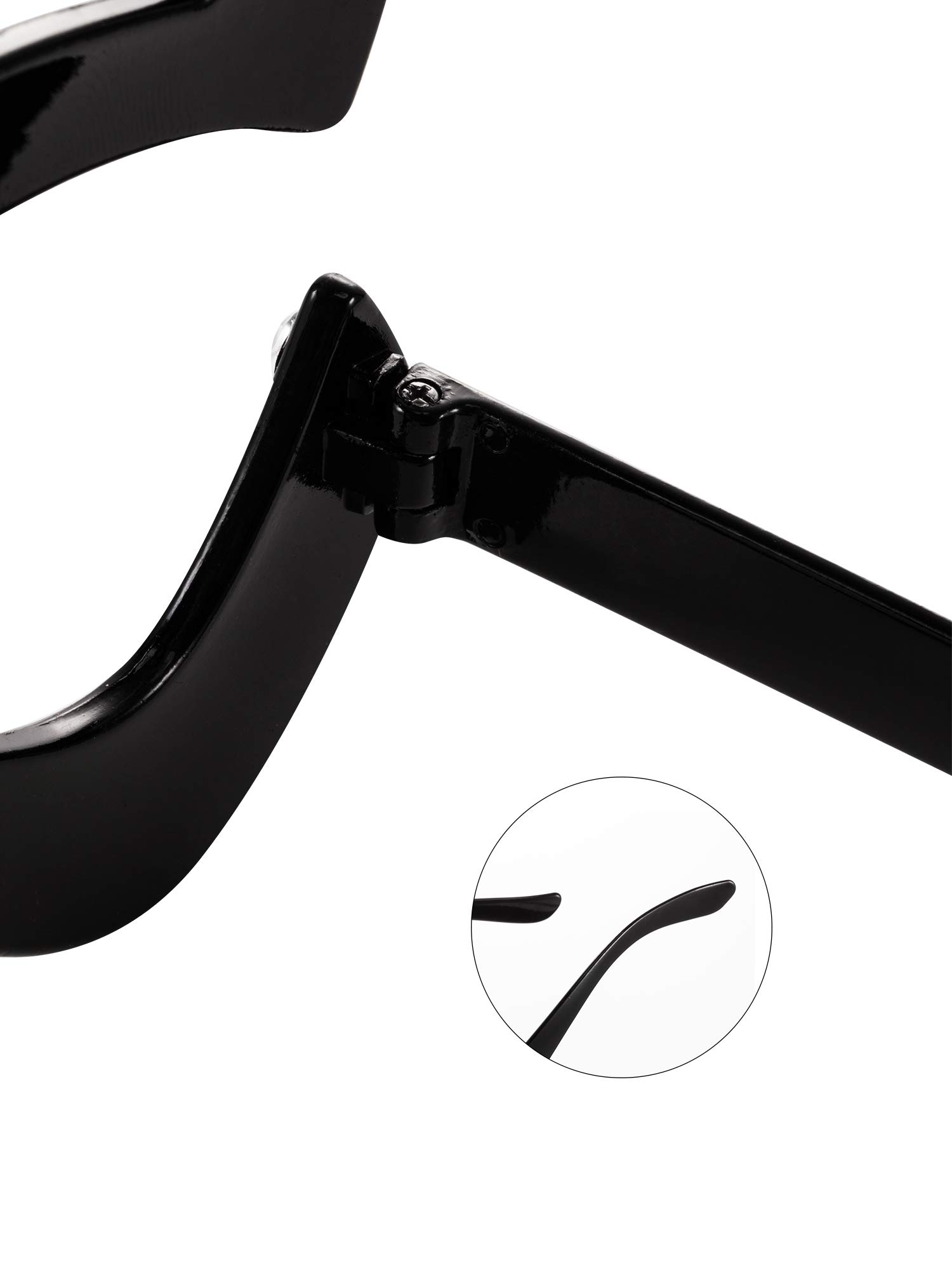 Frienda 9 Pairs 50th Birthday Glasses with Rhinestones Costume Sunglasses Novelty Eyewear Celebration Decoration(Black)