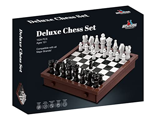 Apostrophe Games Building Block Chess Set - 1,024 Pcs - by Apostrophe Games - Build Your own Chess Pieces & Board, Compatible with All Major Building Blocks
