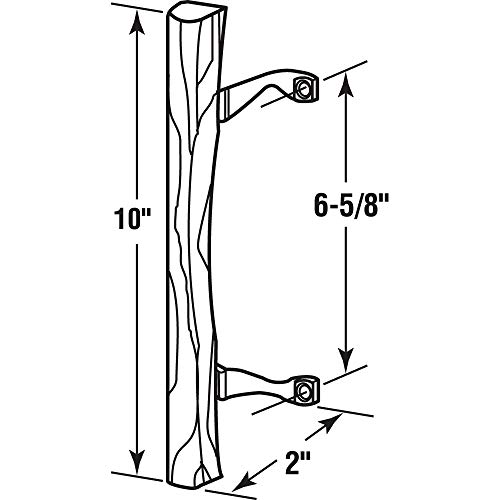 PRIME-LINE C 1032 Keyed Sliding Glass Door Handle Set & Prime-Line MP1034 Sliding Glass Door Pull, Wood Handle, Diecast Construction, Chrome, Pack of 1