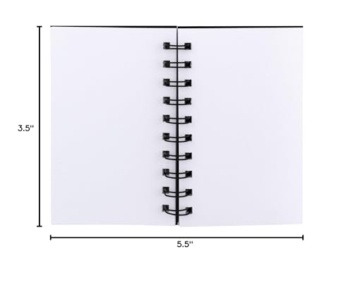 UCreate Mini Poly Cover Sketch Book, Heavyweight, 5.5" x 3.5", 50 Sheets, 6 Books