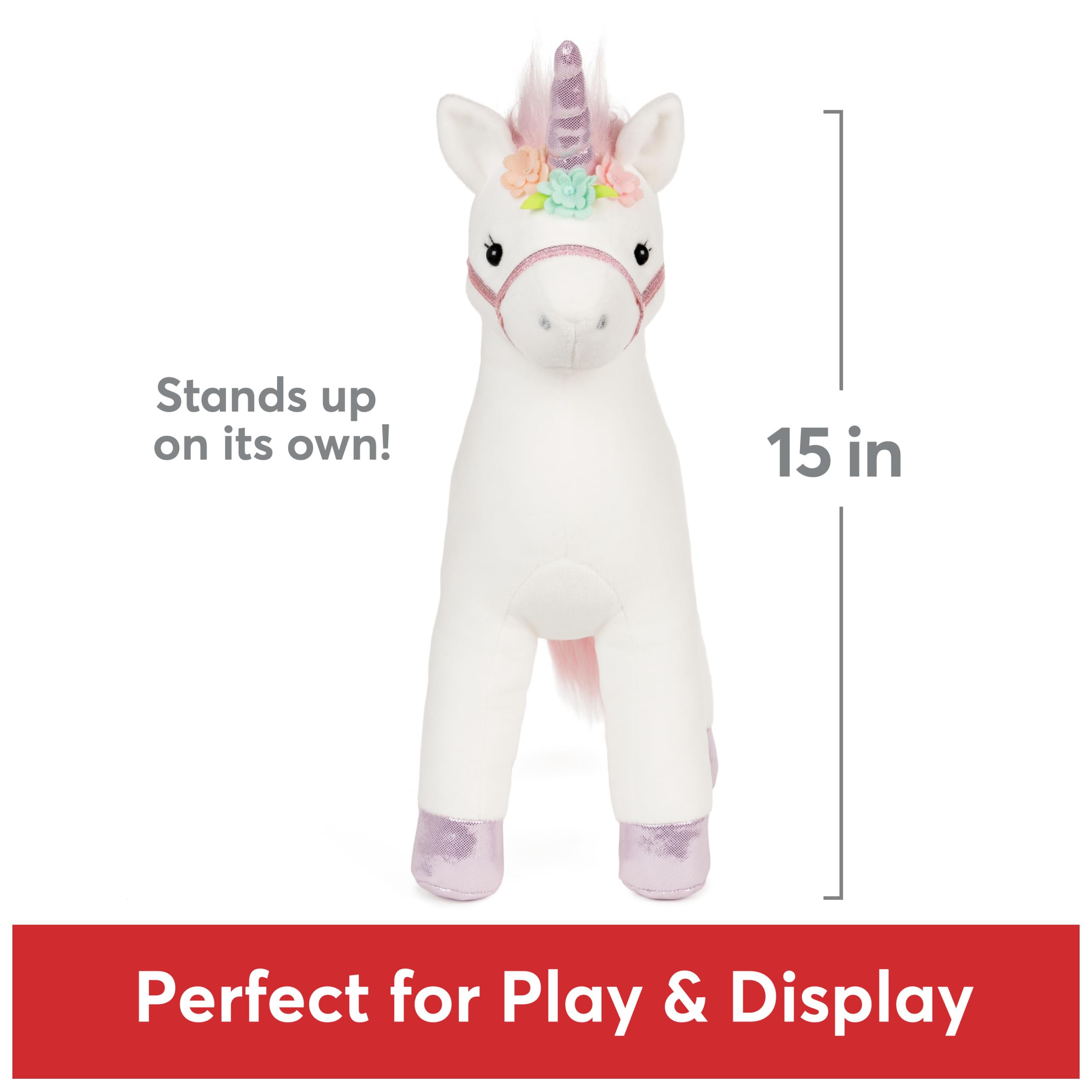 GUND Lily Rose Unicorn Stuffed Animal Plush Toy for Ages 1 and Up, White, 15β