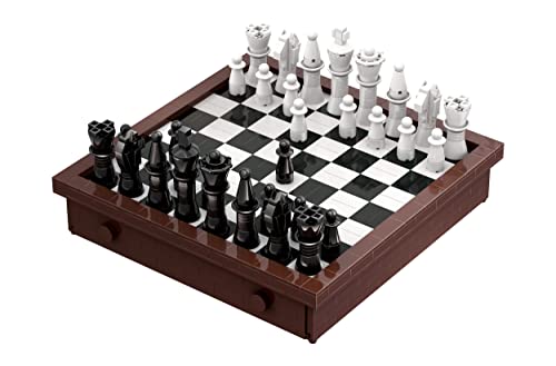 Apostrophe Games Building Block Chess Set - 1,024 Pcs - by Apostrophe Games - Build Your own Chess Pieces & Board, Compatible with All Major Building Blocks