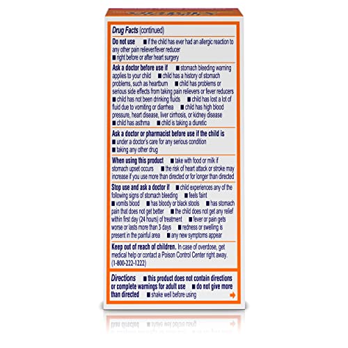 Children's Motrin Oral Suspension, Pain Relief, Ibuprofen, Berry Flavored, 1 Oz (Pack of 6)