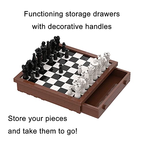Apostrophe Games Building Block Chess Set - 1,024 Pcs - by Apostrophe Games - Build Your own Chess Pieces & Board, Compatible with All Major Building Blocks