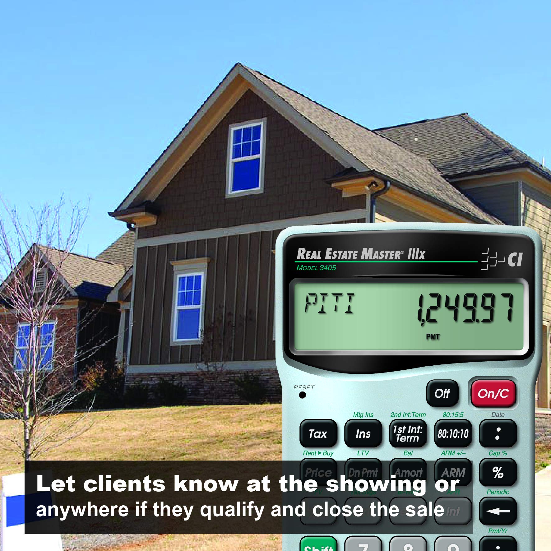 Calculated Industries 3405 Real Estate Master IIIx Residential Real Estate Finance Calculator & Real Estate License Exams for Dummies with Online Practice Tests