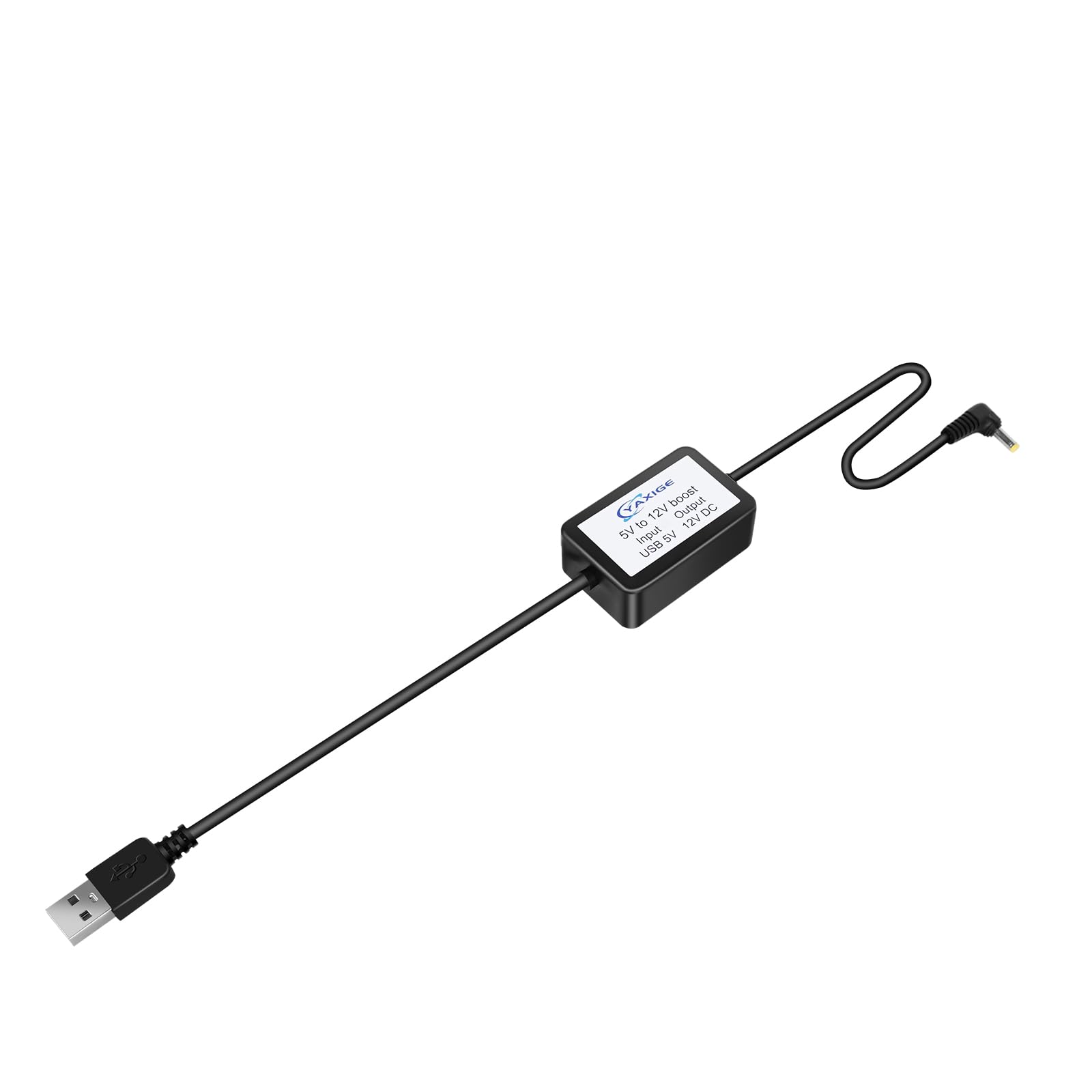 YAXIGE USB 5V to 12V DC Socket Mobile Cable 4mm x 1.7mm, Compatible with Dot Devices, USB Boost Converter Cable, Power Adapter Cable, LED Small Lighting, Small Fan Speaker