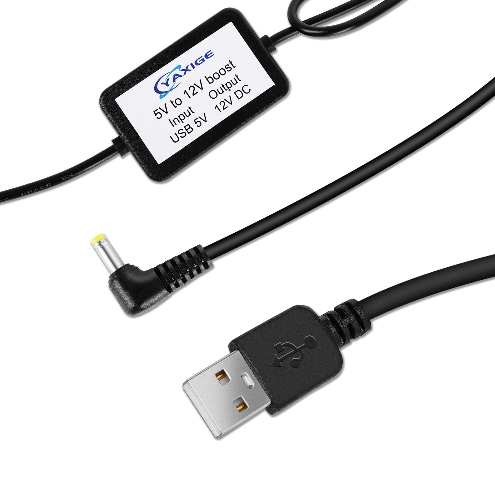 YAXIGE USB 5V to 12V DC Socket Mobile Cable 4mm x 1.7mm, Compatible with Dot Devices, USB Boost Converter Cable, Power Adapter Cable, LED Small Lighting, Small Fan Speaker