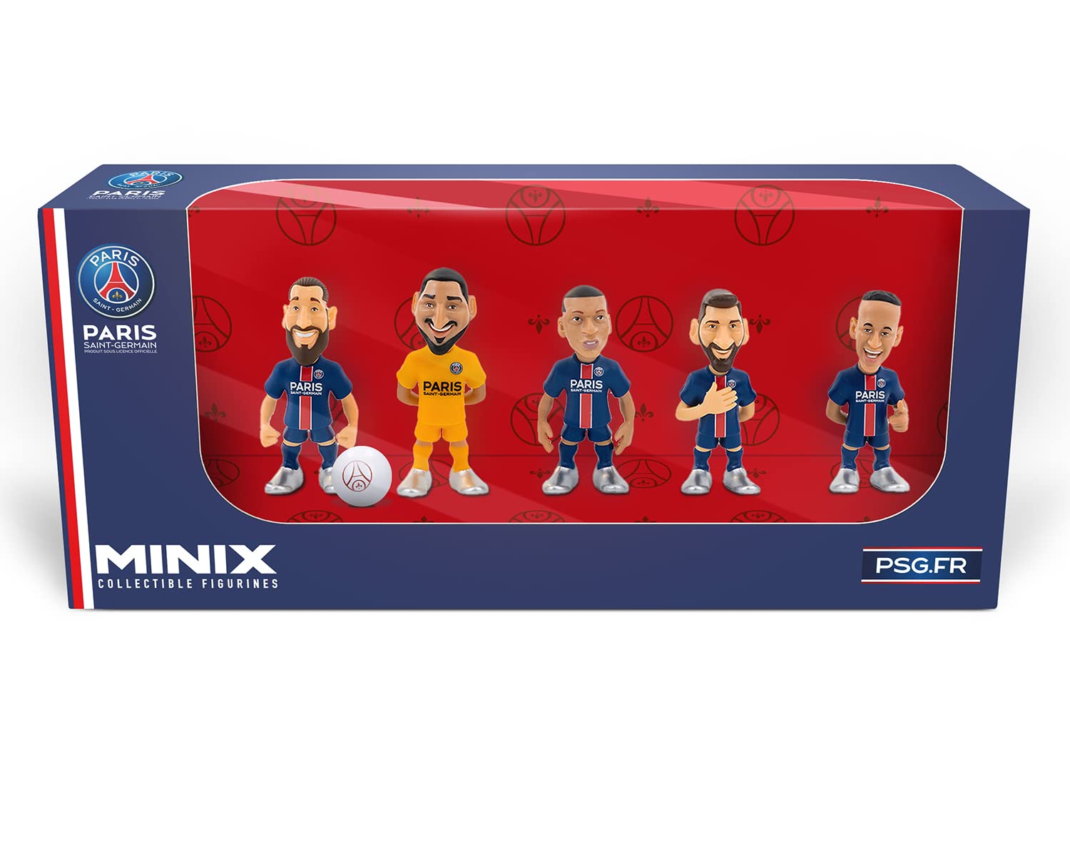 MINIX Figure 7 Cms Pack of 5 (Branches, Neymar, Messi, Mbappé, Donnaruma) from PSG