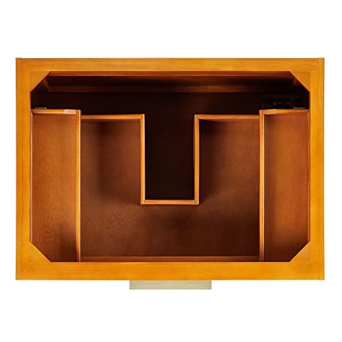 Signature Hardware 953672-30-RUMB-1 DITA 30" Wall Mounted Single Basin Vanity Set with Poplar Cabinet, Granite Vanity Top, and Undermount Sink