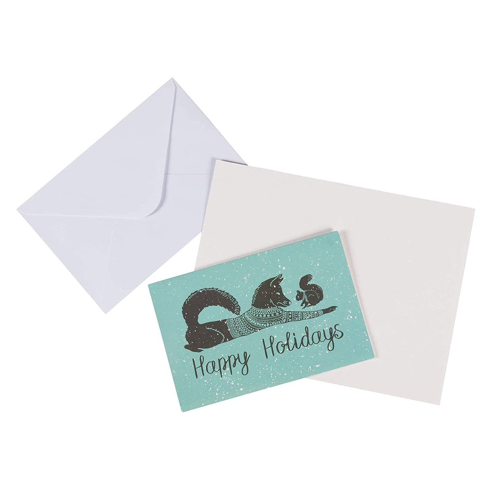 144 Pack Christmas Cards with Envelopes, 4x6 Blank Holiday Greeting Cards Assortment Box for Sending Holiday Wishes (6 Xmas Animal Designs)