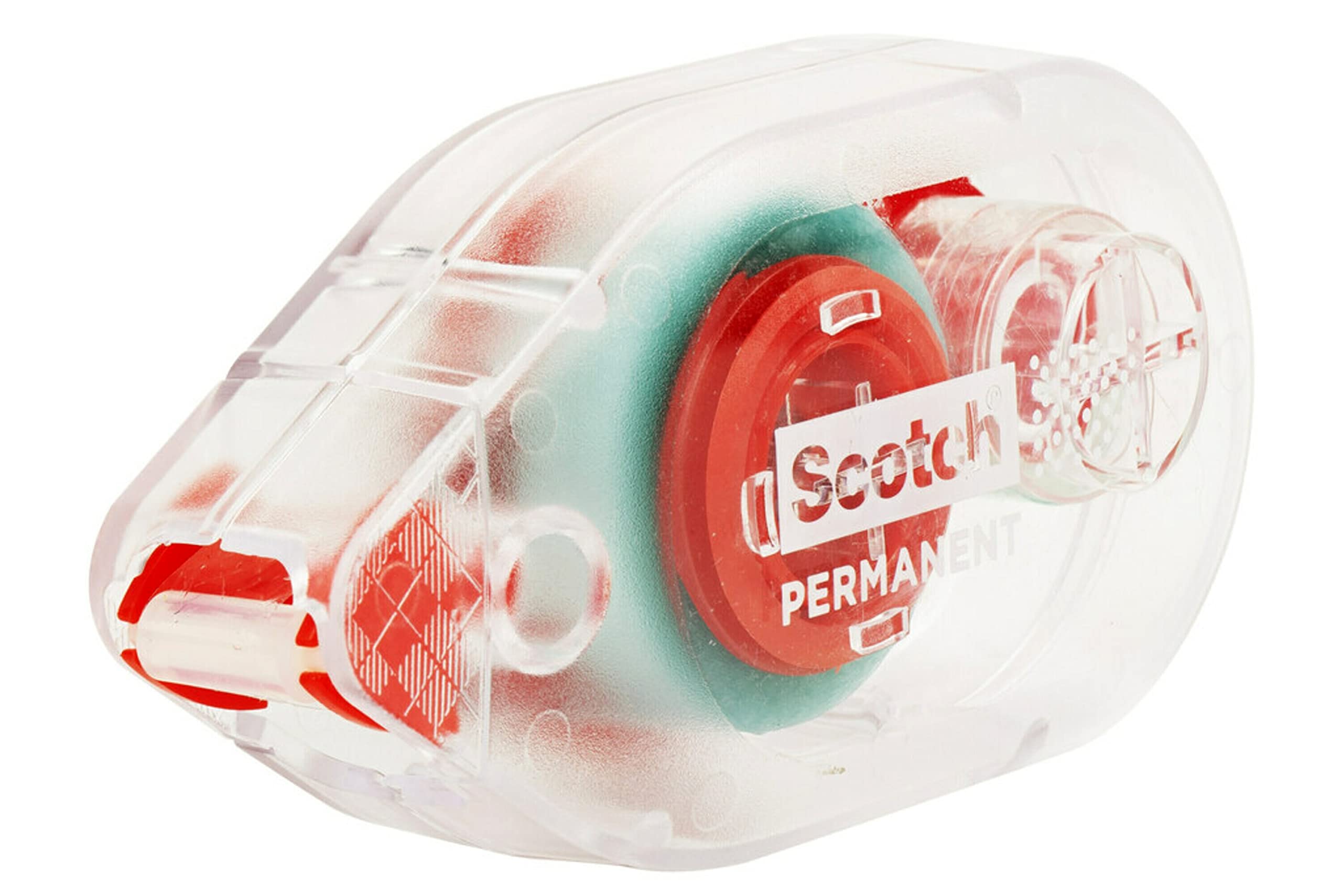 Scotch 3M Scotch Double Sided Adhesive Roller, 7 mm x 8 m, Red, 4 Pack