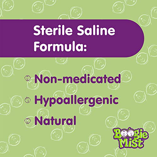 Boogie Mist Baby Saline Nasal Spray, Nasal Decongestant, Made with Saline, Fresh, 3.1 Ounce (Pack of 3)