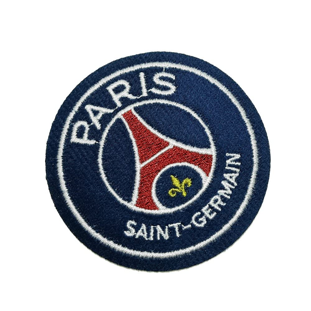 TIFR009T Paris Saint Germain PSG Shield Football Soccer Embroidered Patch Iron or Sew Size 2.75 × 2.75 in