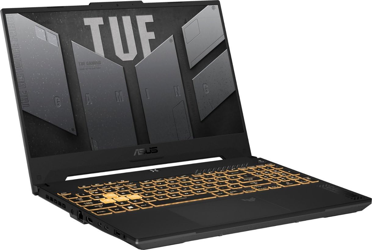 Asus TUF F15 Gaming Laptop 15.6" FHD 144Hz Intel 14-Core i7-12700H (Beat i9-11950H) 32GB RAM 2TB SSD GeForce RTX 4070 8GB Graphic Backlit Thunderbolt 4 USB-C Win11 Grey + HDMI Cable