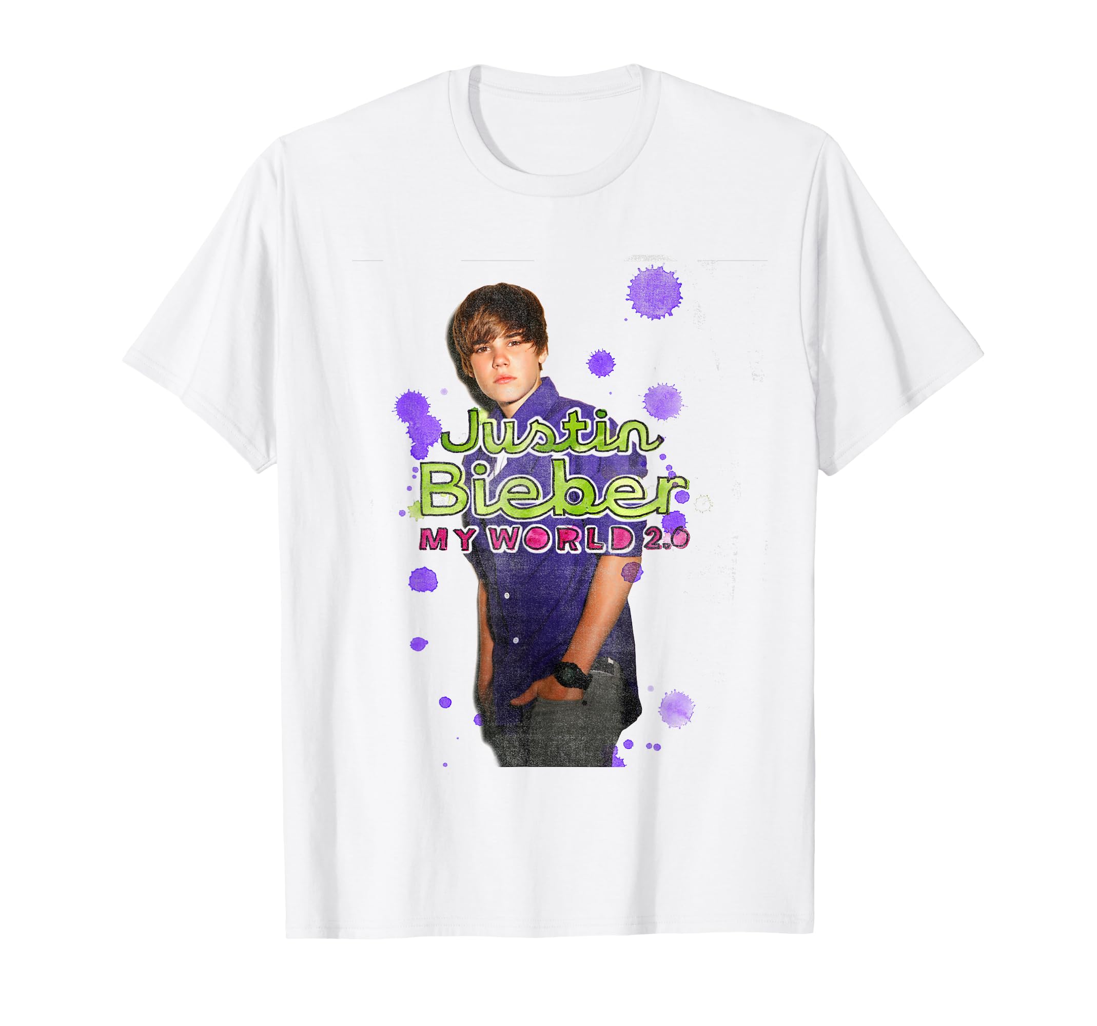 Official Justin Bieber My World 2.0 White T-Shirt