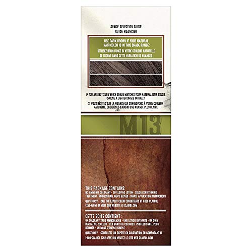 Clairol Natural Instincts Semi-Permanent Hair Dye for Men, M13 Dark Brown Color Hair Color, Pack of 3