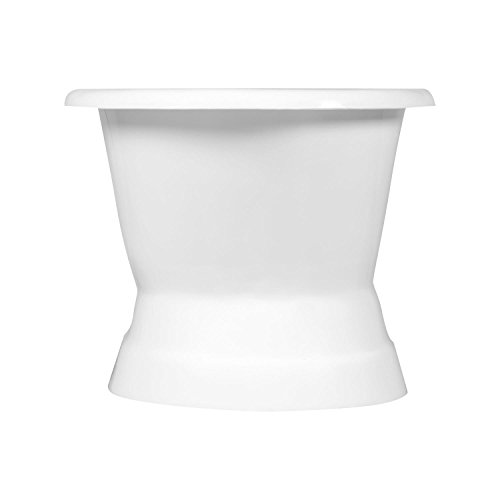 Signature Hardware 907547-66-RR Henley 66" Cast Iron Double-Ended Pedestal Tub with Rolled Rim