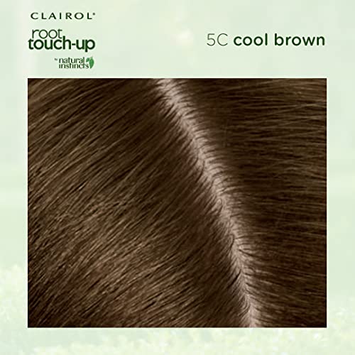 Clairol Root Touch-Up by Natural Instincts Permanent Hair Dye, 5C Cool Brown Hair Color, Pack of 1