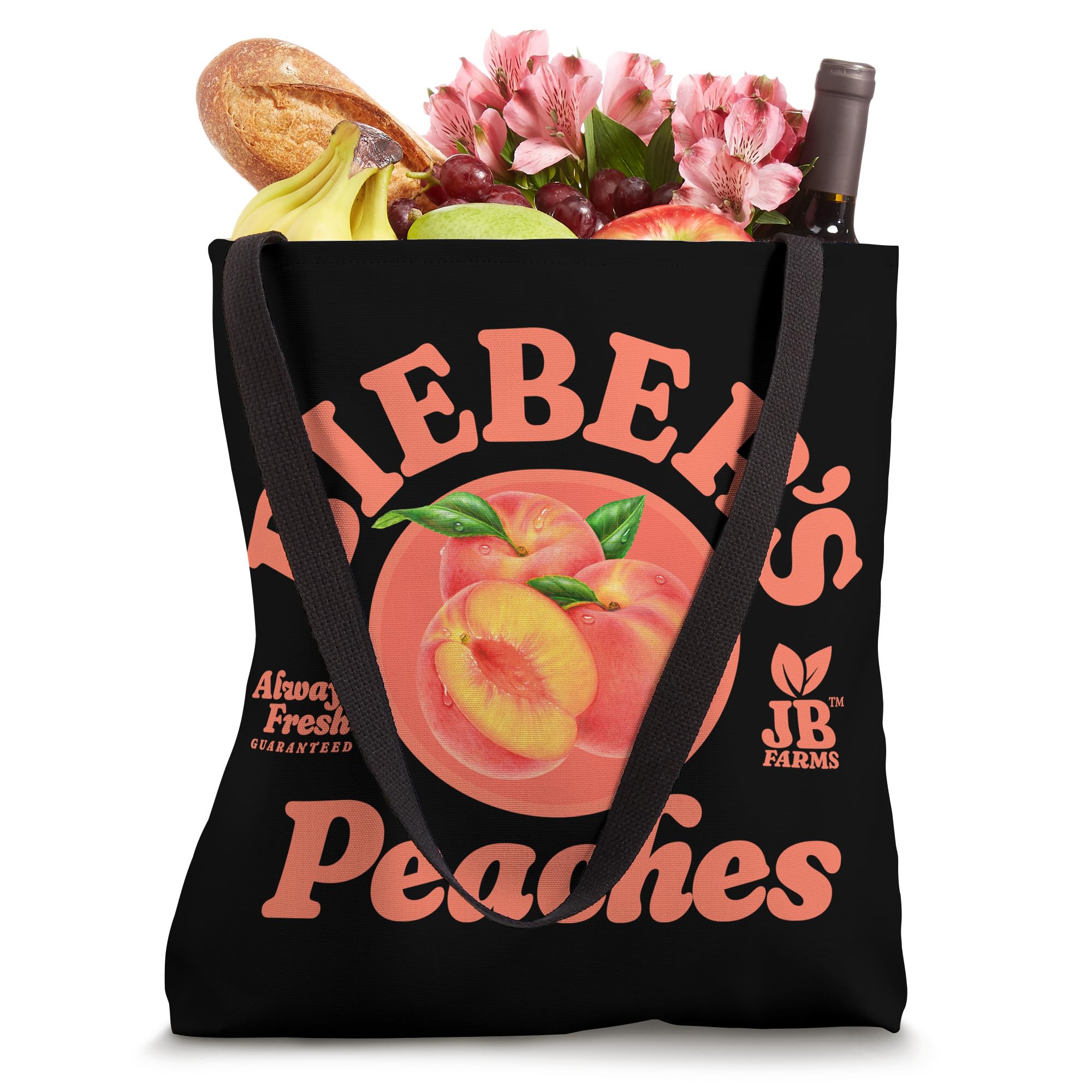 Official Justin Bieber Peaches Black Tote Bag