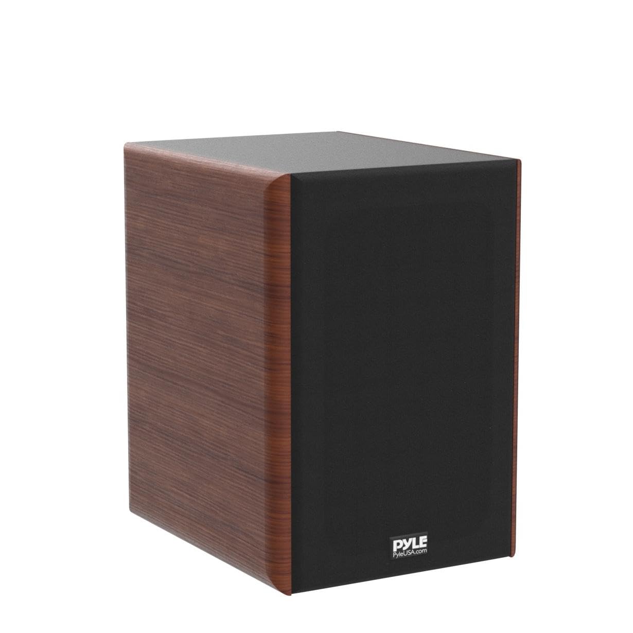 PyleUsa 5.25" Home Wooden Bookshelf Speakers, 200W Max Power, 1" Silk Dome Tweeter and Aluminum Voice Coils, Pair, Gold Plated 5 Way Binding Post,Rubber Surrounds,Beautiful Wood Grain Finish- PHQBS52