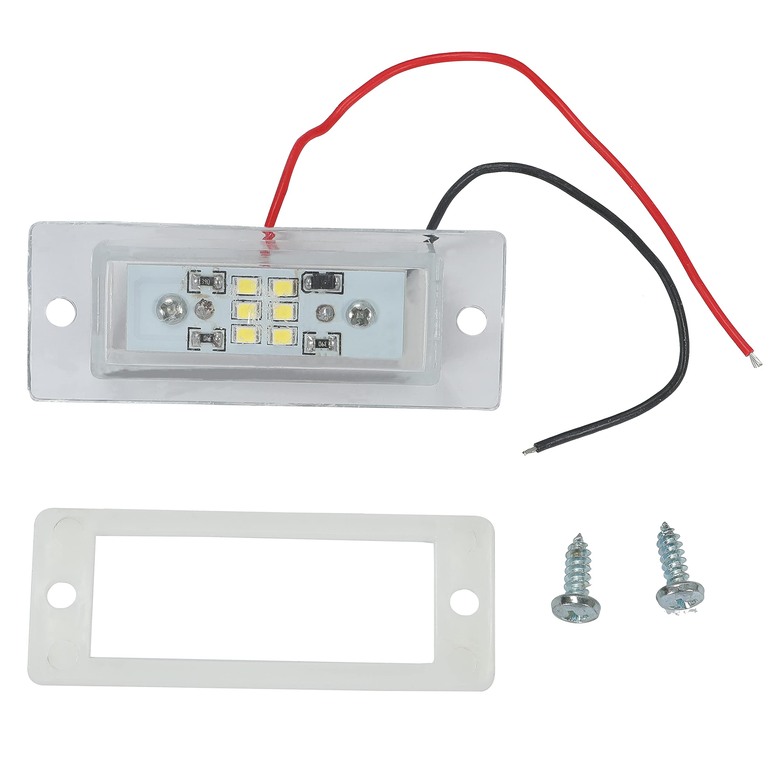KUAFU Rear Bumper Roll Pan Compatible with 1967-1972 Ford F100 Fleetside Steel Rollpan w/License Plate Hole & LED Light