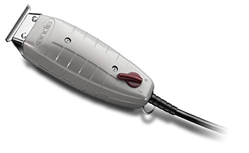 Andis 04710 Professional T-Outliner Beard & Hair Trimmer for Men with Carbon Steel T-Blade, Bump Free Technology β Corded Electric Beard Trimmer - Grey
