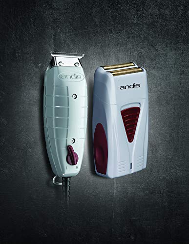 Andis 17195 Finishing Combo T-Outliner Trimmer & Pro Foil Lithium Titanium Shaver - Professional Hair Clippers and Trimmer Kit for Men
