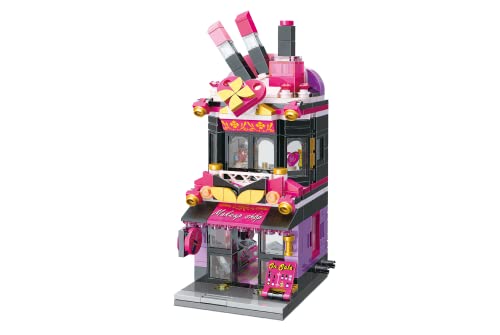 Apostrophe Games Cosmetic Shop Themed Building Block Set (348 Pieces) Model City Store for Kids and Adults