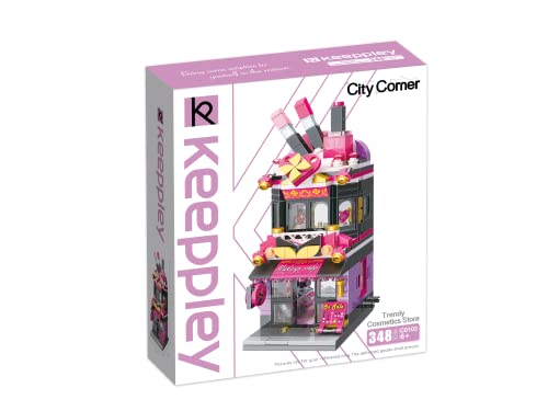Apostrophe Games Cosmetic Shop Themed Building Block Set (348 Pieces) Model City Store for Kids and Adults