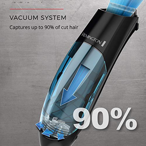Remington HKVAC2000A Vacuum Haircut Kit, Beard Trimmer, Hair Clippers for Men (18 pieces)