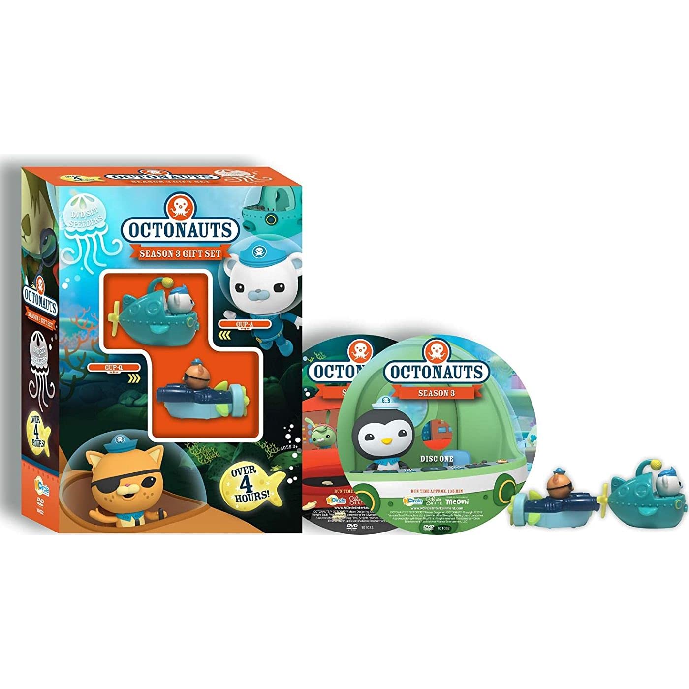 Octonauts The Complete Season 1 / 3 (6 Disc DVD -Over 16.5 Hours - 75 Episodes - 5 Toys Included Gift Set) - Captain Barnacles, Kwazii, Peso Penguin, Meomi