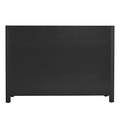 Signature Hardware 953329-48-RUMB-8 Radke 48" Free Standing Single Vanity Set with Mahogany Cabinet, Vanity Top, and Rectangular Undermount Vitreous China Sink - 8" Faucet Holes