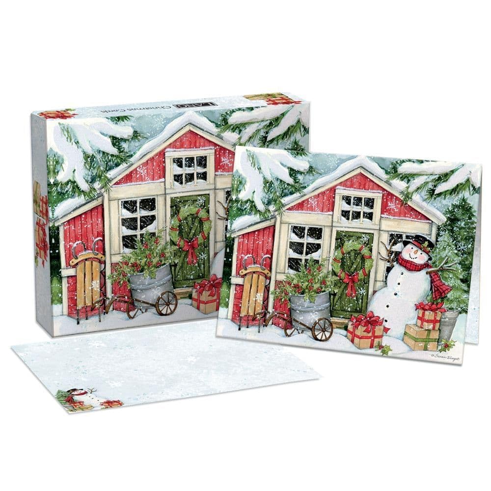 LANG Snowman'S Farmhouse Boxed Christmas Cards (1004896)